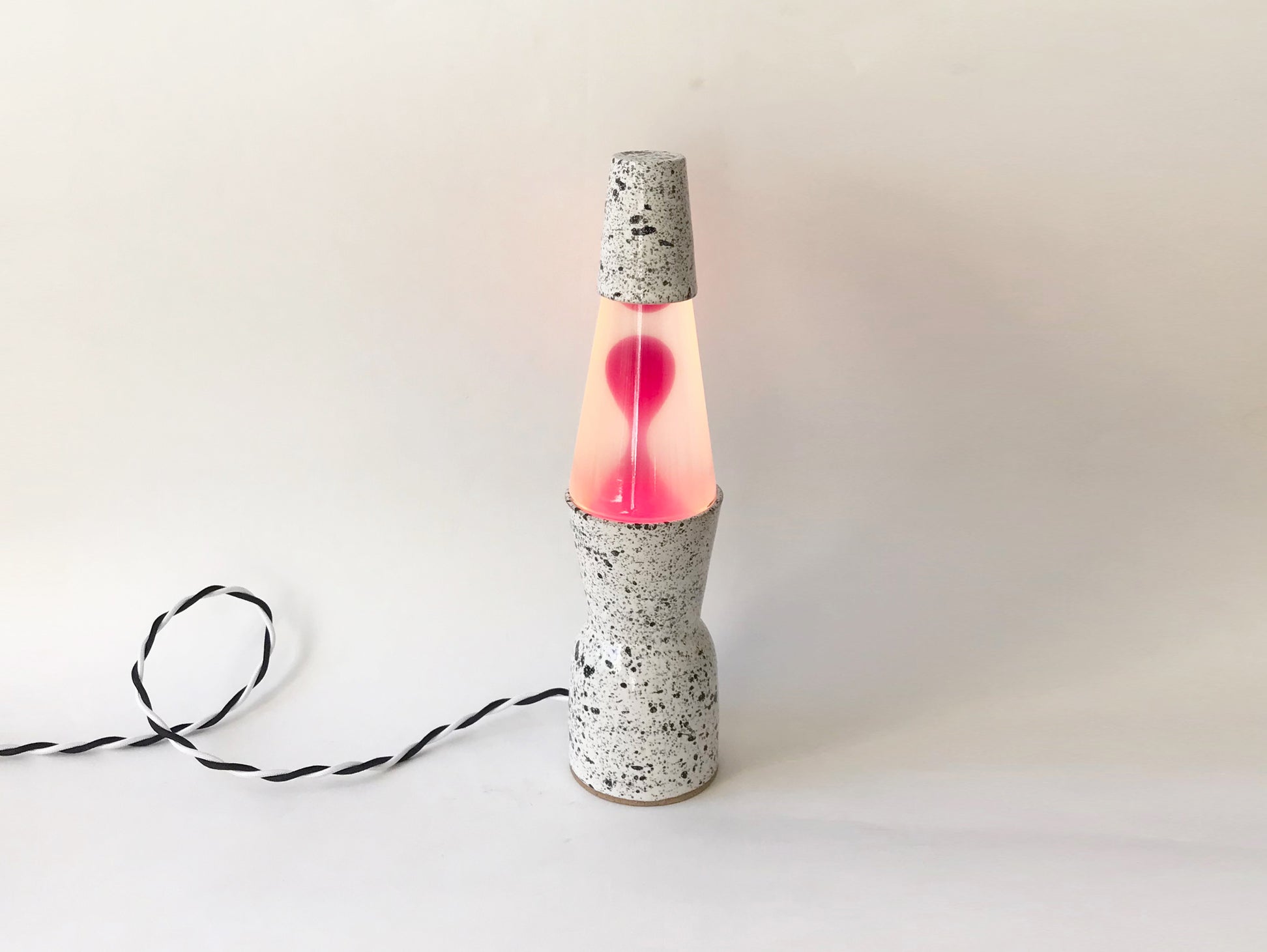 Ceramic Lava Lamp - Pink Goo/B&W Cord – Fredericks and Mae